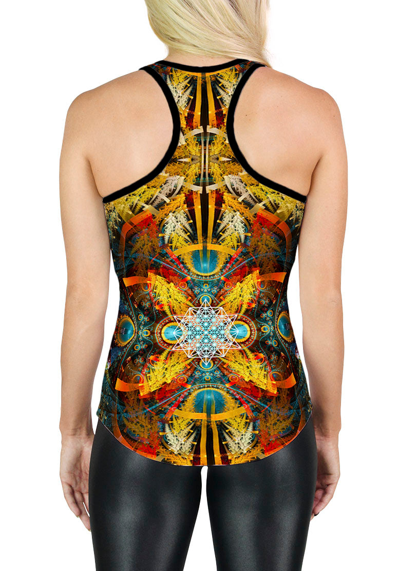 Merkaba Tank Top | Racerback For Women | Rave Clothing | Star Matrix ...