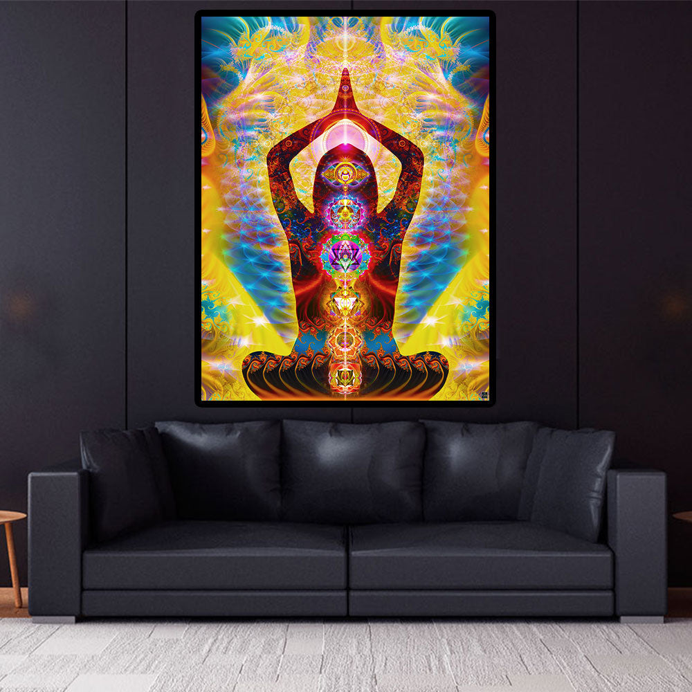 Cosmic Body Poster | Meditation Art Print | Yoga Art | Cosmic Body ...