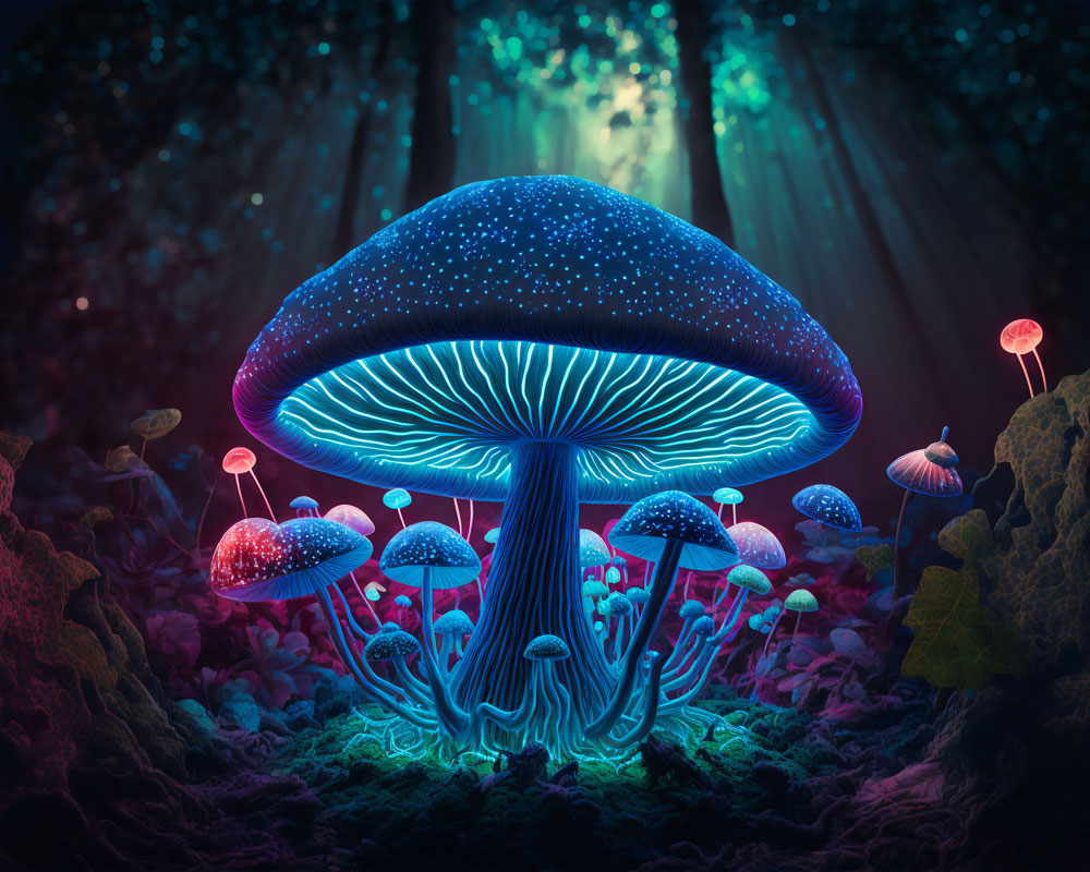 Magic Mushroon Wall Hanging | Shamanic Tapestry | Visionary Psychedeli ...