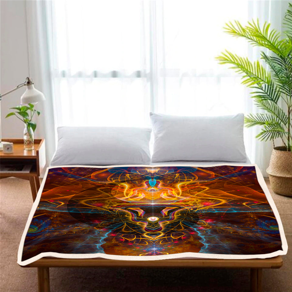 Meditation Fleece Blanket | Spiritual Throw Blanket | Ombre et Lumiere ...